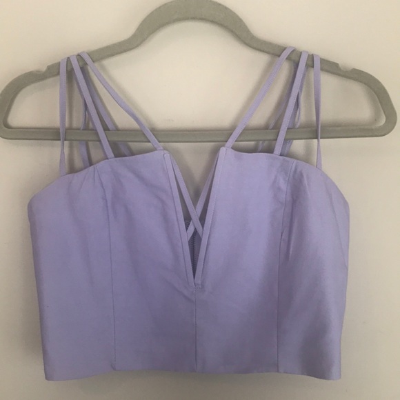 Tobi | Tops | Tobi Bralette Crop Strappy Top Lavender Large | Poshmark